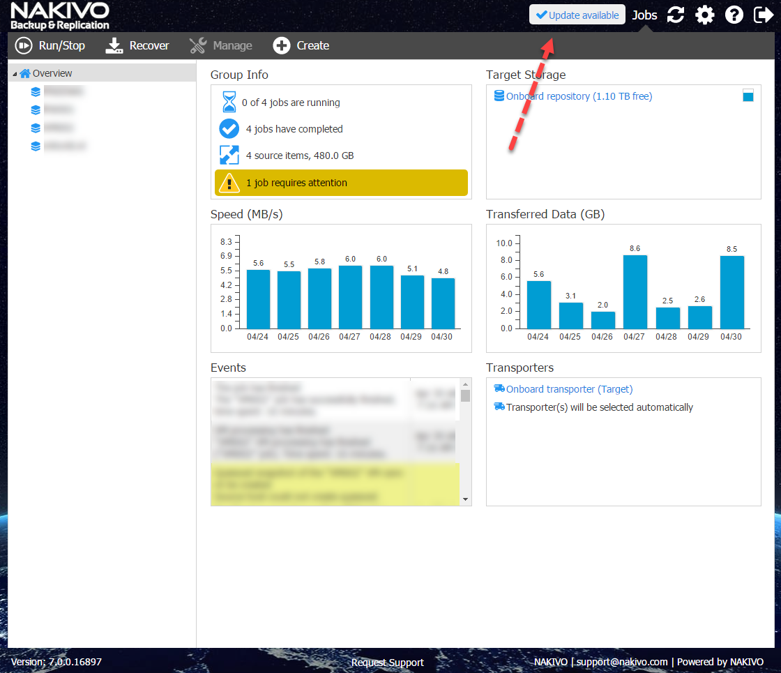 Howto: Update Nakivo Backup and Replication V7 NAS Appliance - vWorld