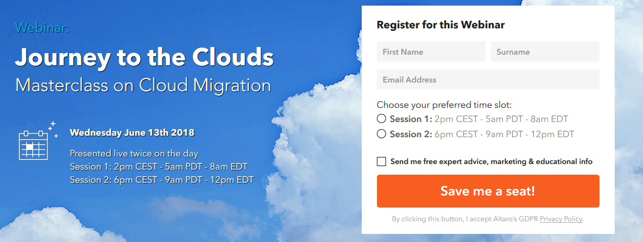 Webinar : Journey to the Clouds - vWorld